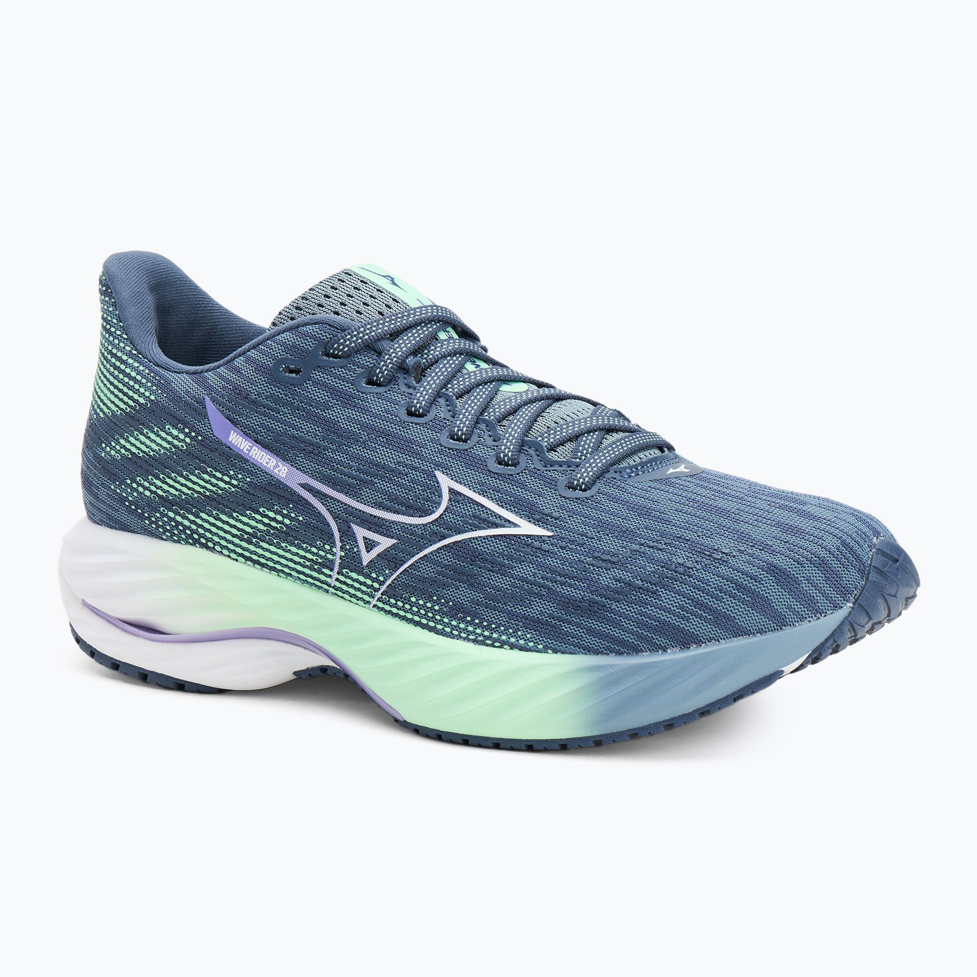 Scarpe da corsa da donna Mizuno Wave Rider 28 citadel/bianco/ neo mint ...